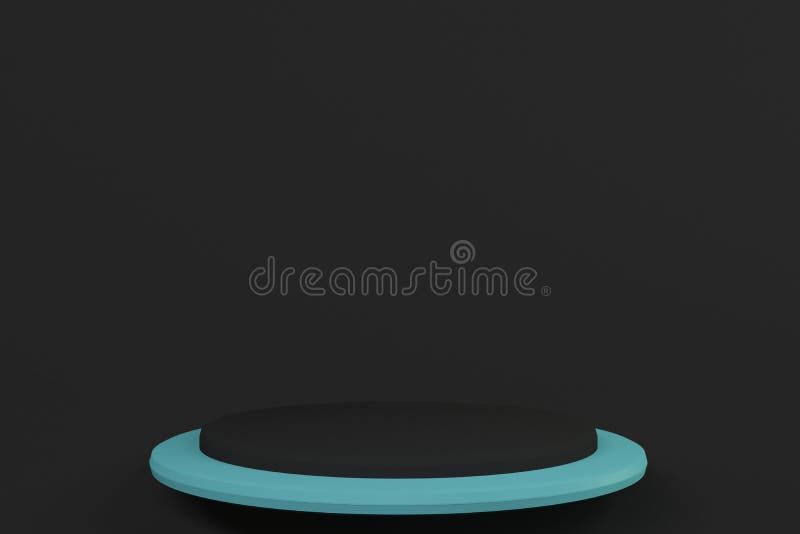 3d Render Pedestal for Display, Blank Product Stand, Blue Light Stock ...