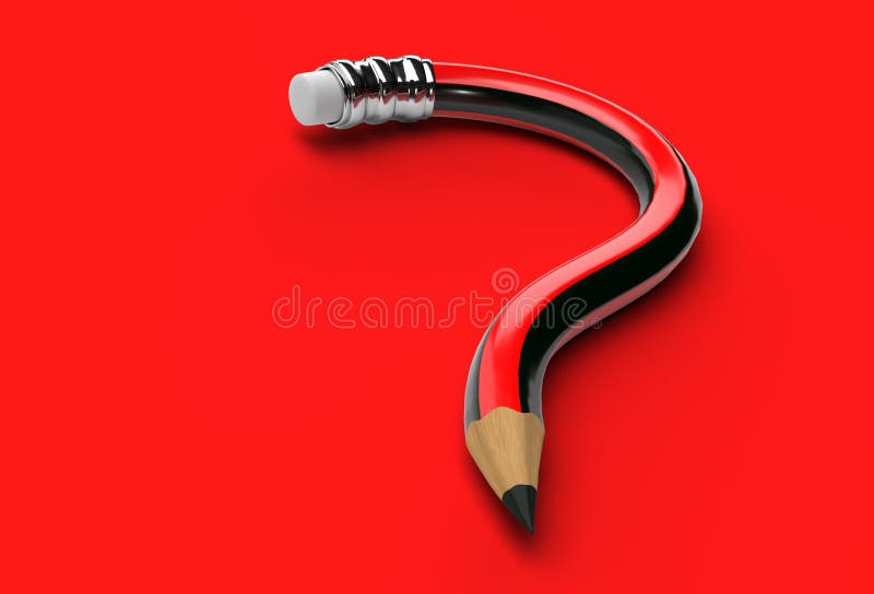Pencil question mark stock illustration. Illustration of marker - 30869105