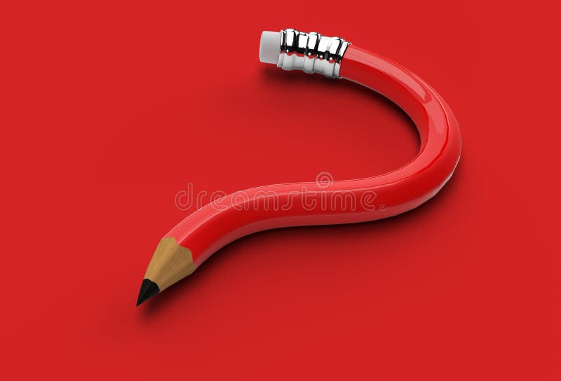 Pencil question mark stock illustration. Illustration of marker - 30869105