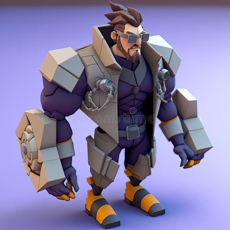 3d Render of a Person with a Box Stock Illustration - Illustration of ...