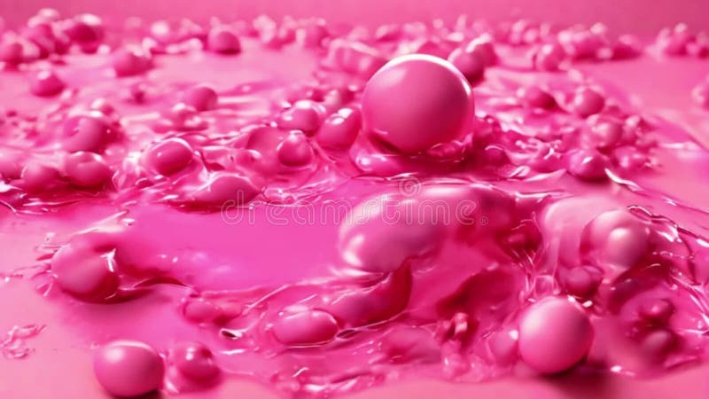 3d Render of Pink Bubbling Liquid, Motion Stock Video - Video of ...