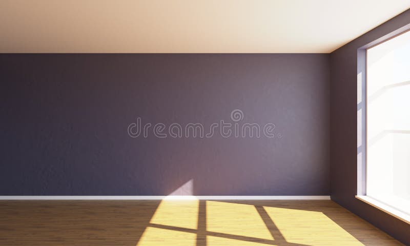 3d Render Pink Empty Bedroom Stock Illustration - Illustration of ...