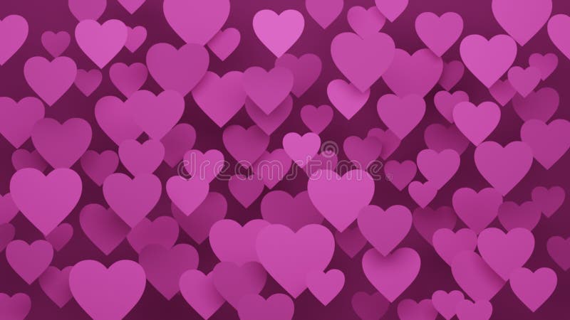 3D render of pink hearts stock illustration. Illustration of banner ...