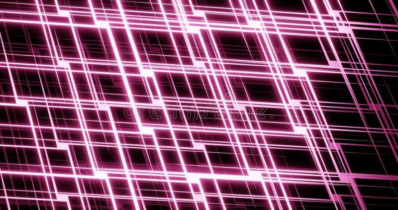 Render with Pink Neon Lines on Black Stock Footage - Video of cyber ...