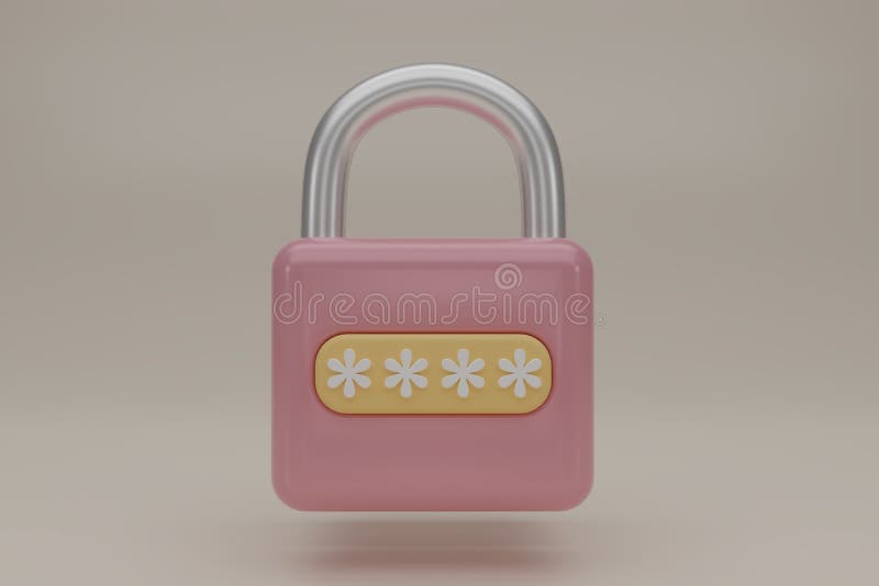 Minimal Lock Unlock Button Set. Square Padlock Icon Vector Illustration ...