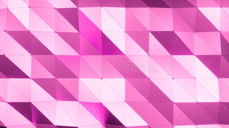 3D Render of Pink Polygon Surface Animation in Loop Stock Footage ...