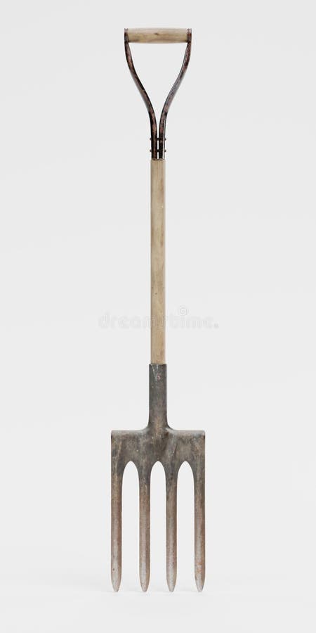 3D Render of Pitchfork stock illustration. Illustration of rusty ...