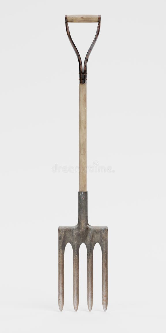 3D Render of Pitchfork stock illustration. Illustration of rusty ...