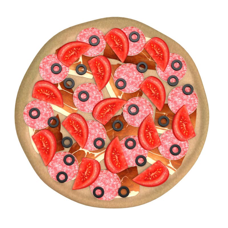3d render of pizza stock illustration. Illustration of render - 39619854
