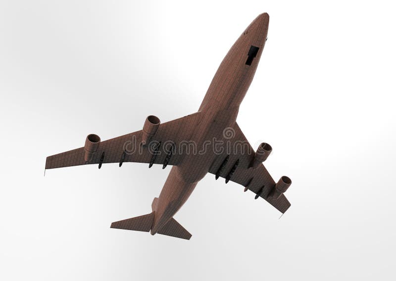 3D render plane stock illustration. Illustration of aeroplane - 93175245