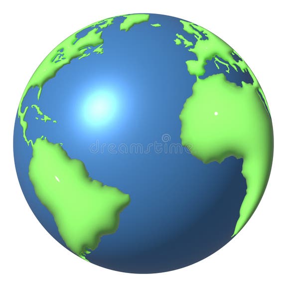 3d Render of Planet Earth Icon Stock Illustration - Illustration of ...