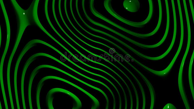Green Plasma Lines, Dark Background, 3D Render, Luxury, Reflection ...