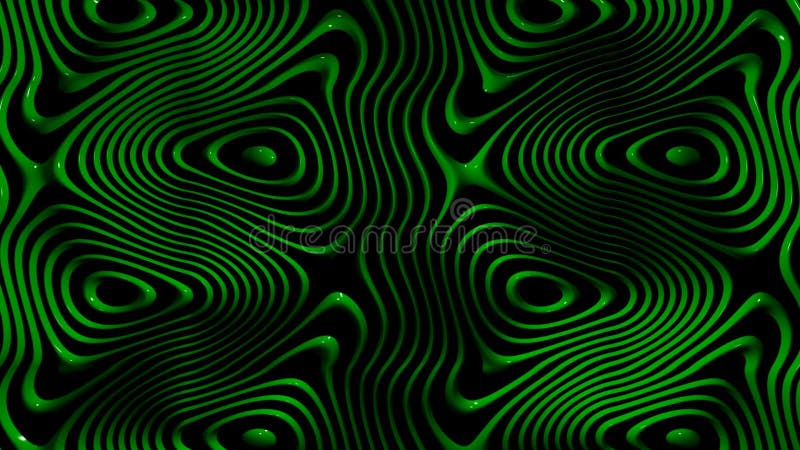 Green Plasma Lines, Dark Background, Reflection, Unique Design, 3D ...