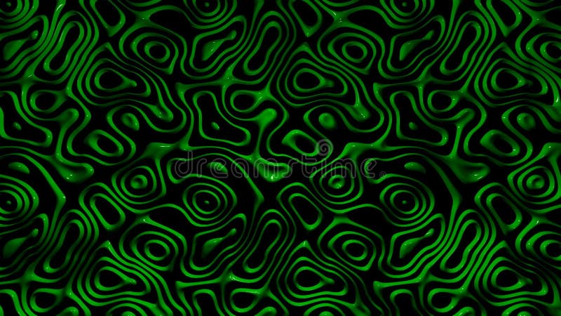 Green Plasma Lines, Dark Background, Unique Design, Reflection, 3D ...