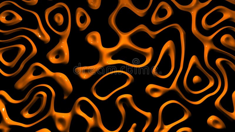 Orange Plasma Lines, Dark Background, 3D Render, Unique Design, Luxury ...