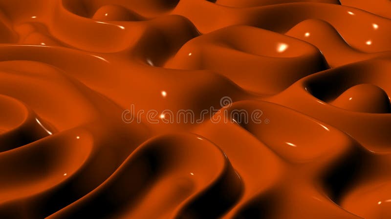 Orange Plasma Waves, Background, 3D Render, Luxury, Reflection, Unique ...