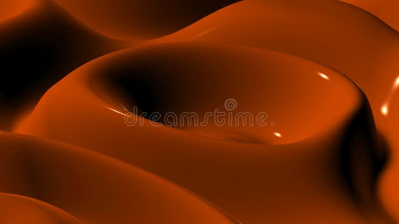 Orange Plasma Waves, Background, 3D Render, Unique Design, Reflection ...