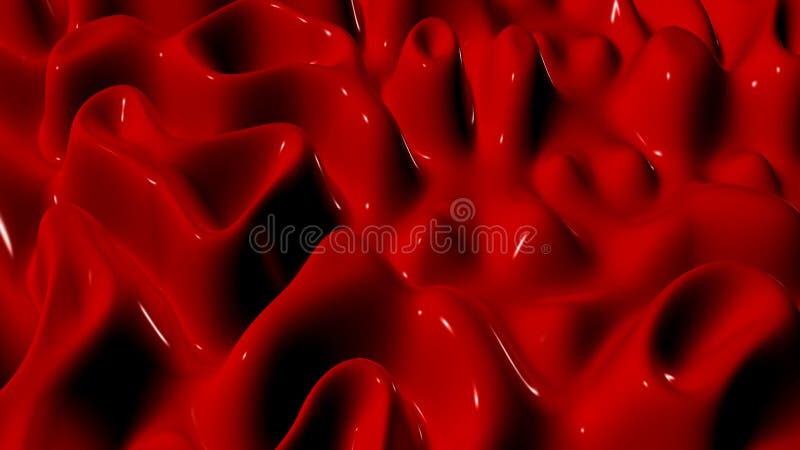 Red Plasma Waves, Background, 3D Render, Luxury, Reflection, Unique ...