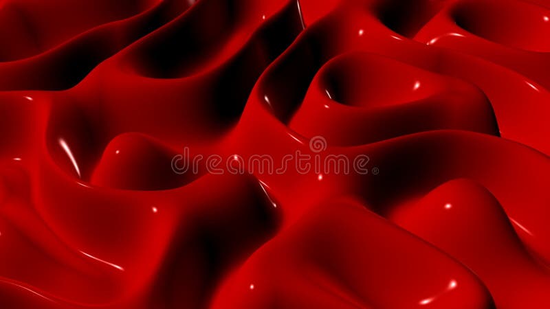 Red Plasma Waves, Background, Reflection, Unique Design, 3D Render ...