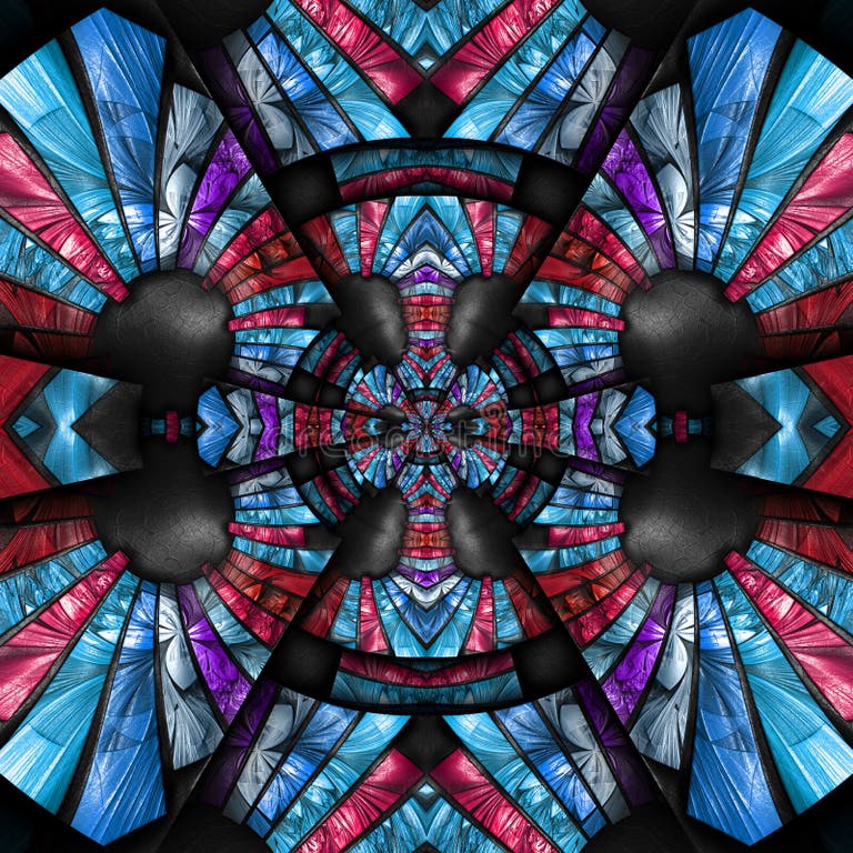 3D Render Plastic Fractal Background Tile Stock Illustration ...