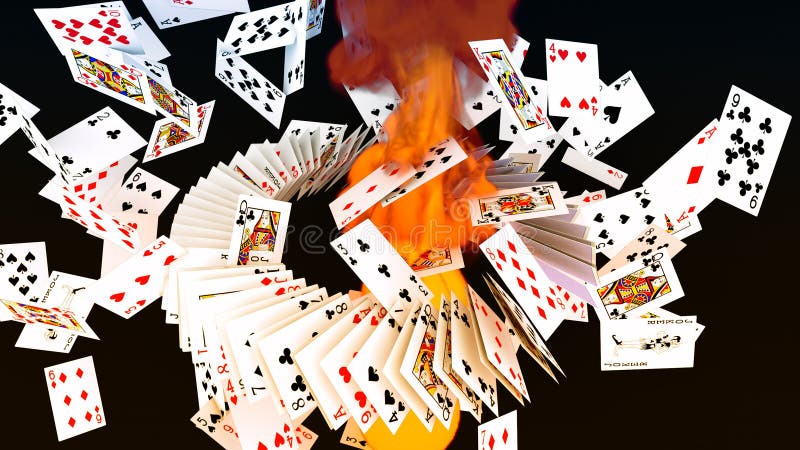 Poker card falling stock illustration. Illustration of casino - 204200239