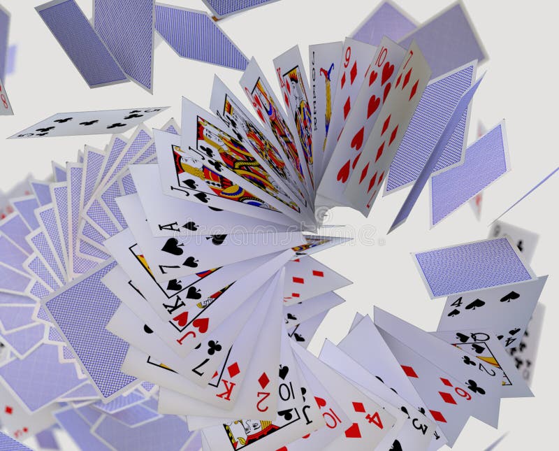 Poker card falling stock illustration. Illustration of heart - 211858903