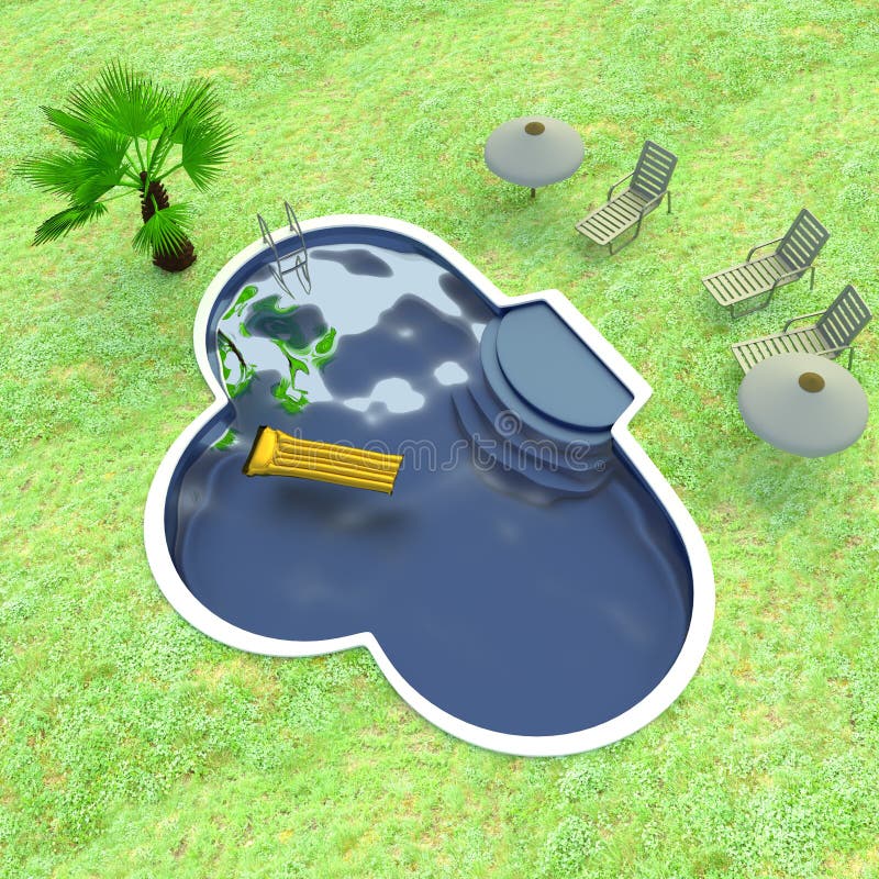 3d render of pool stock illustration. Illustration of seat - 36976425