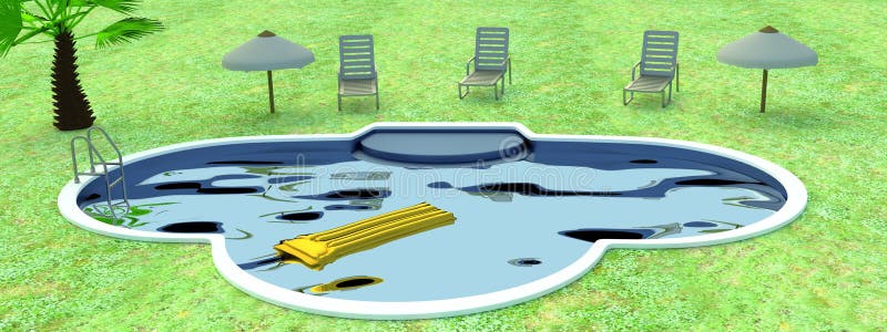 3d render of pool stock illustration. Illustration of water - 40136114