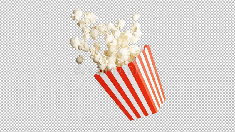 Popcorn Isolated on Transparency with Clipping Path Stock Illustration ...