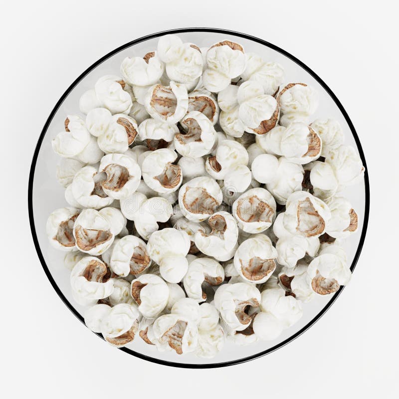 3d render of popcorn stock illustration. Illustration of popcorn - 37522740