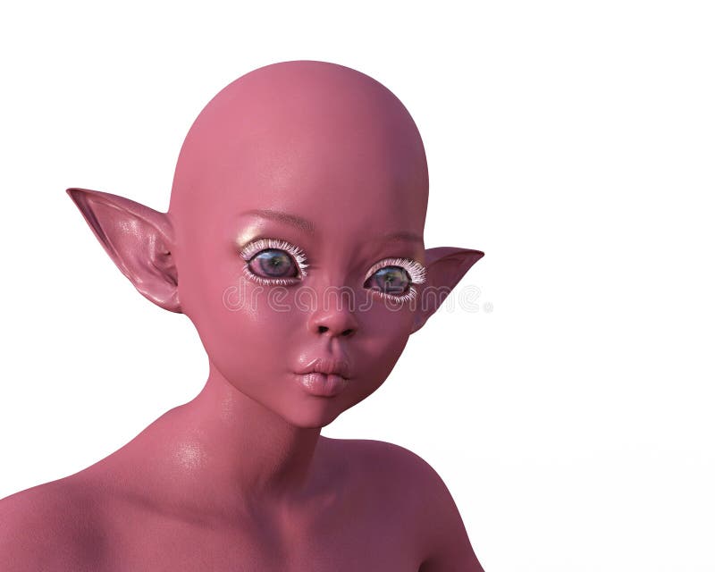 3D Render : the Portrait of Happy Female Character Who is Disabled with ...