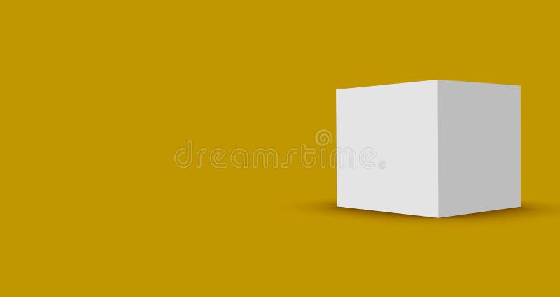 3d Cube Box Render on Isolated Background for Product Package Design ...