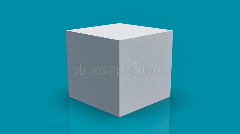 3d Cube Box Render on Isolated Background for Product Package Design ...