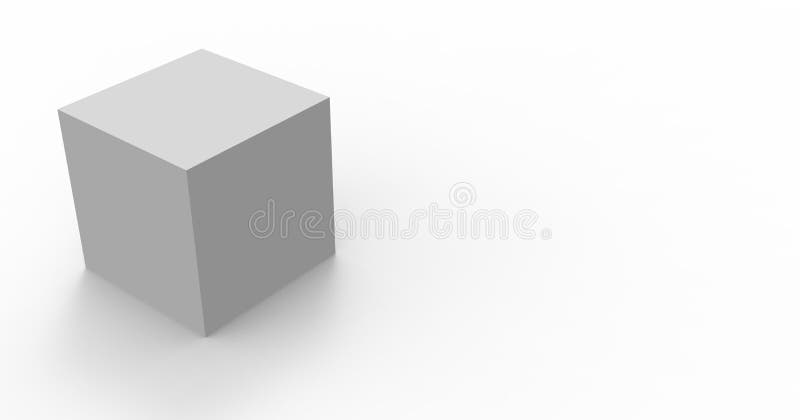 3d Cube Box Render On Isolated Background For Product Package Design ...