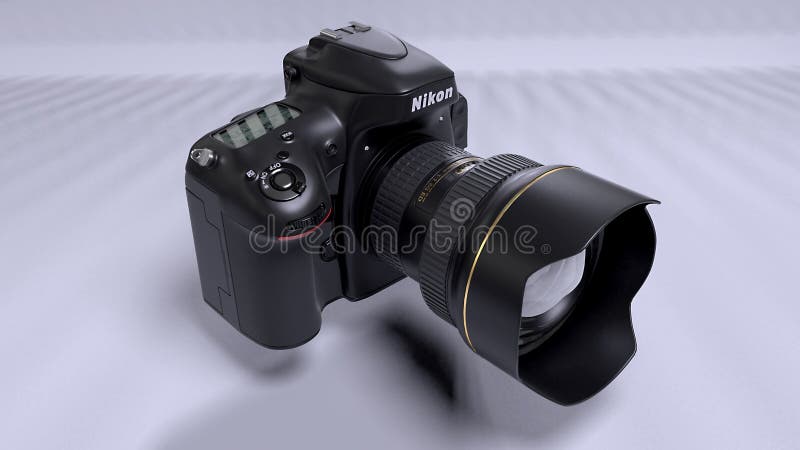 3D Render of a Professional Camera on a Surface Editorial Stock Photo ...