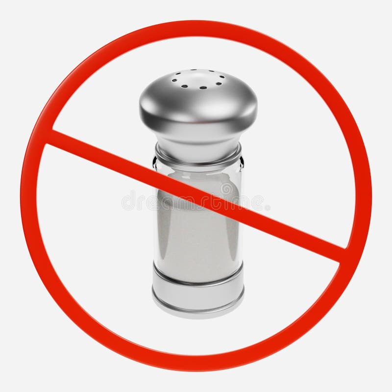 Prohibition Sign with Salt stock illustration. Illustration of symbol ...