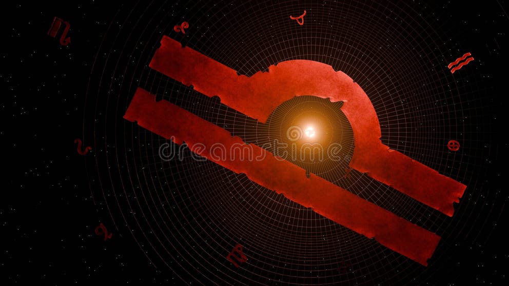 3d Render of Prominent Libra Symbol and Astrological Background Stock ...