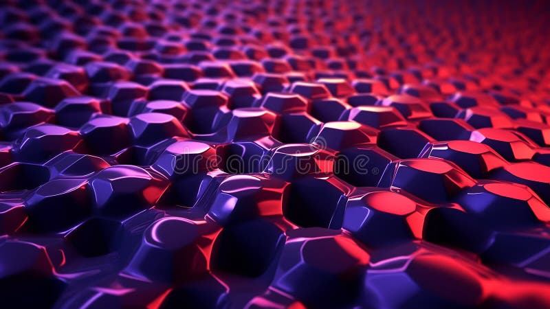 3D Render of a Purple-Red Polymers, Generative AI Stock Illustration - Illustration of ...