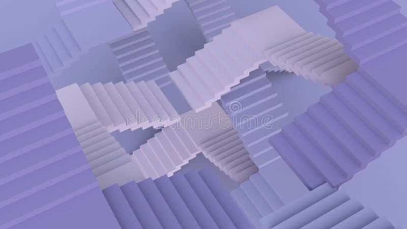 3D Render Purple Stair Step Podium for Premium Object Stock ...
