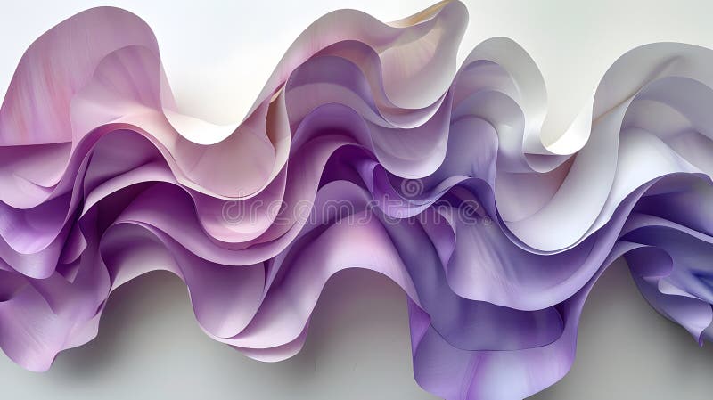 3D Render of a Purple Wavy Pattern Stock Illustration - Illustration of ...