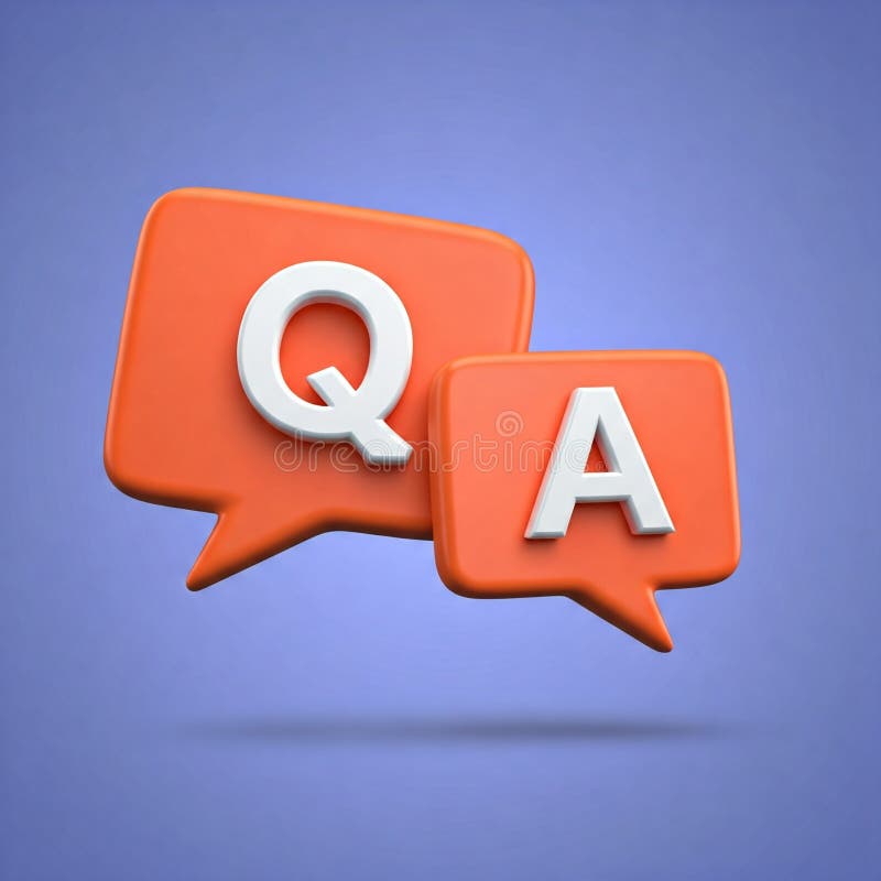 "3D Render of Question and Answer Session Concept Stock Illustration ...