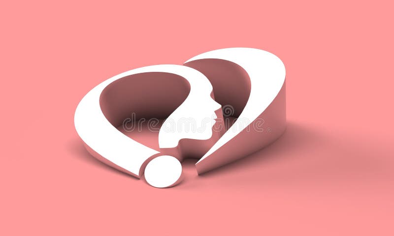 Question Mark with Human Face Logo 3D Illustration Design Stock ...