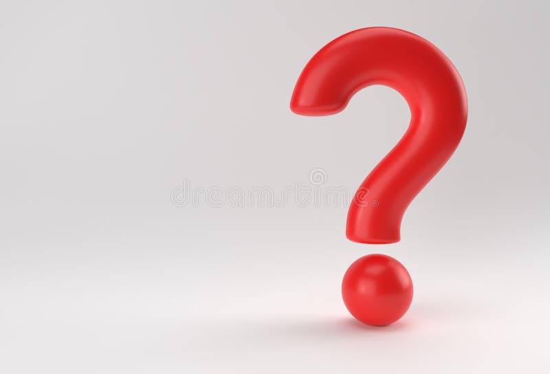 3d Render Question Mark with Human Face 3D Illustration Design Stock ...