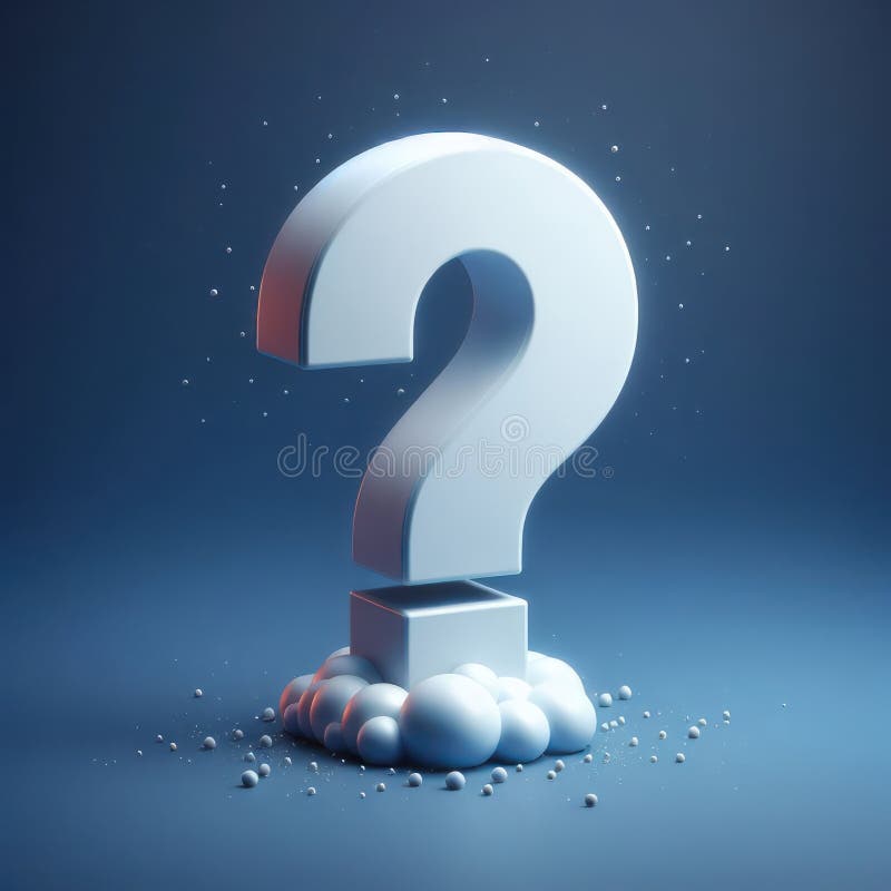 3d Render Question Mark Icon. Studio Shot Concept Stock Illustration ...