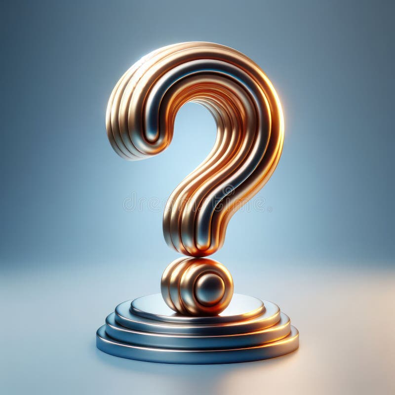 3d Render Question Mark Icon. Studio Shot Concept Stock Illustration ...