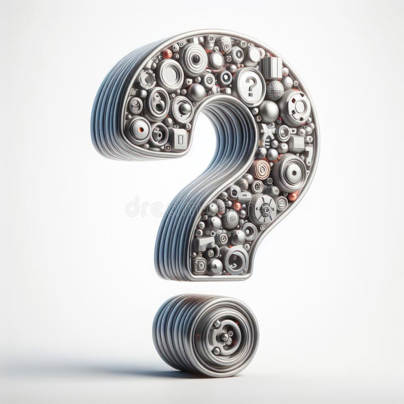 3d Render Question Mark Icon. Studio Shot Concept Stock Illustration ...