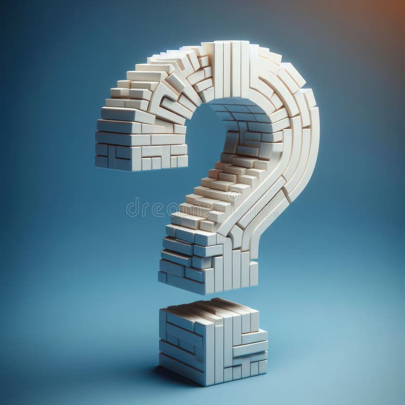 3d Render Question Mark Icon. Studio Shot Concept Stock Illustration ...