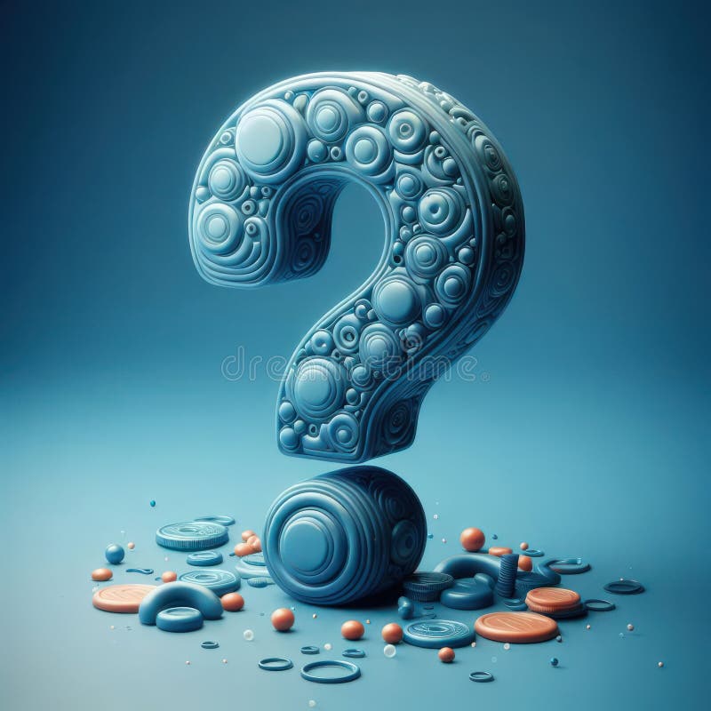 3d Render Question Mark Icon. Studio Shot Concept Stock Illustration ...