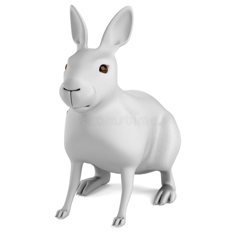 3d render of rabbit stock illustration. Illustration of render - 37229593