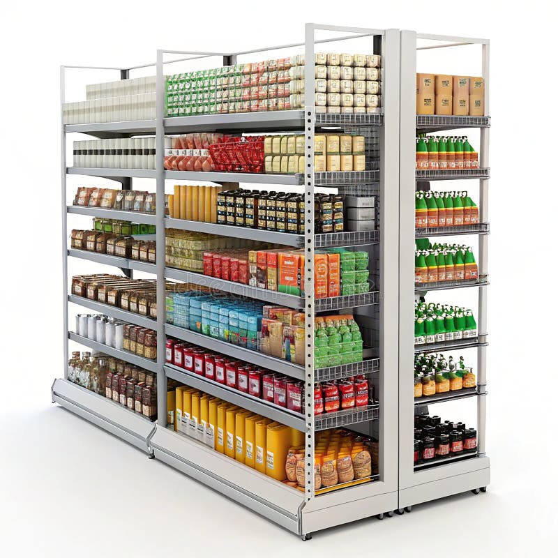 Render Racks Filled Supermarket Stock Illustrations – 7 Render Racks ...